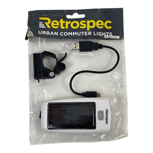 Retrospec Urban Commuter LED Front Bike Bicycle Cycling USB Solar Light ...