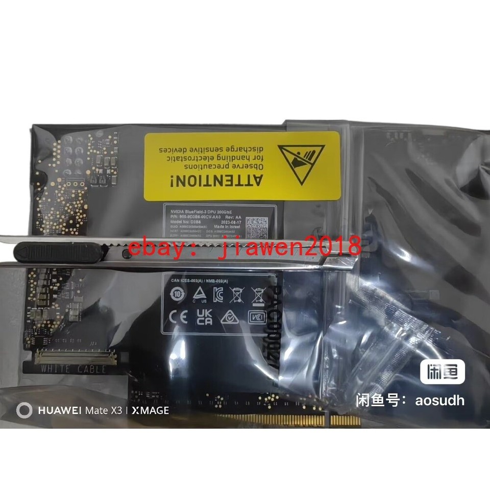 NVIDIA BlueField-3 DPU BF3220 200 Gigabit Ethernet Card 900-9D3B6-00CV ...
