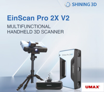 Shining3D EinScan Pro 2X V2 3D Scanner with Tripod & Turntable + Color ...
