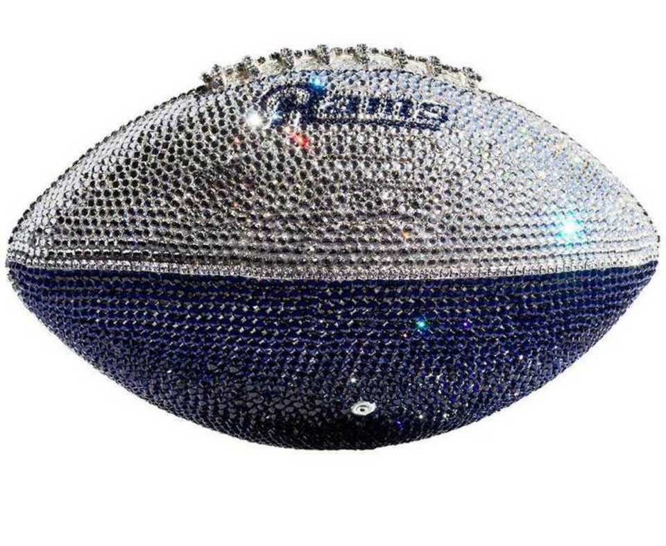L.A. RAMS OFFICIAL SIZE SWAROVSKI CRYSTAL FOOTBALL,bling football,NFL ...