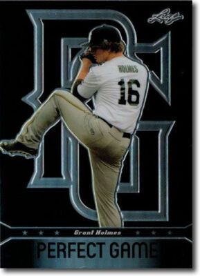 GRANT HOLMES 2013 Leaf Perfect Game Rookie BLACK METAL CHROME REFRACTOR ...