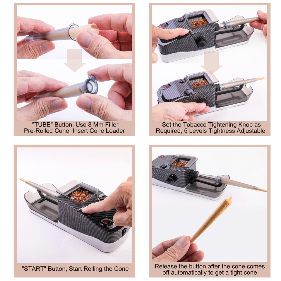 Electric Cones Rolling Machine Automatic Cone Loader Portable Filling ...