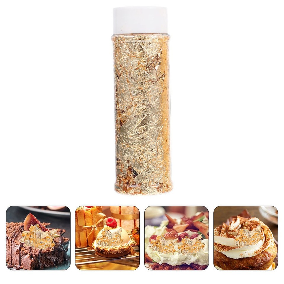 Cake Edible Topper Flakes for Dessert Baking Foil Gold Leaf | eBay ...