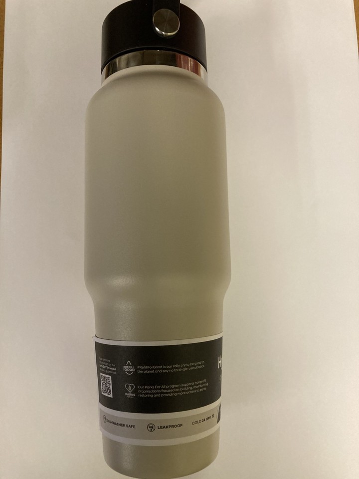 Hydro Flask 32 oz Wide Mouth Travel Bottle Flex Straw Cap Oat | eBay