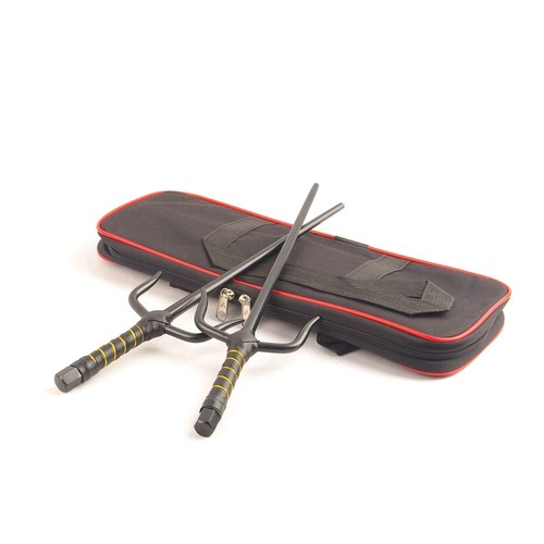 15" Black Octagon Metal Sai Martial Arts Weapon with Case - Multi Size ...