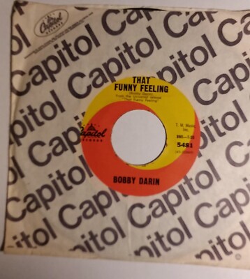 BOBBY DARIN 45 THAT FUNNY FEELING B/W GYP THE CAT VG+ CAPITOL 5481 | eBay