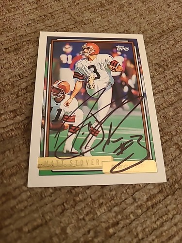 1992 Topps MATT STOVER Signed Card autograph auto Cleveland BROWNS ...