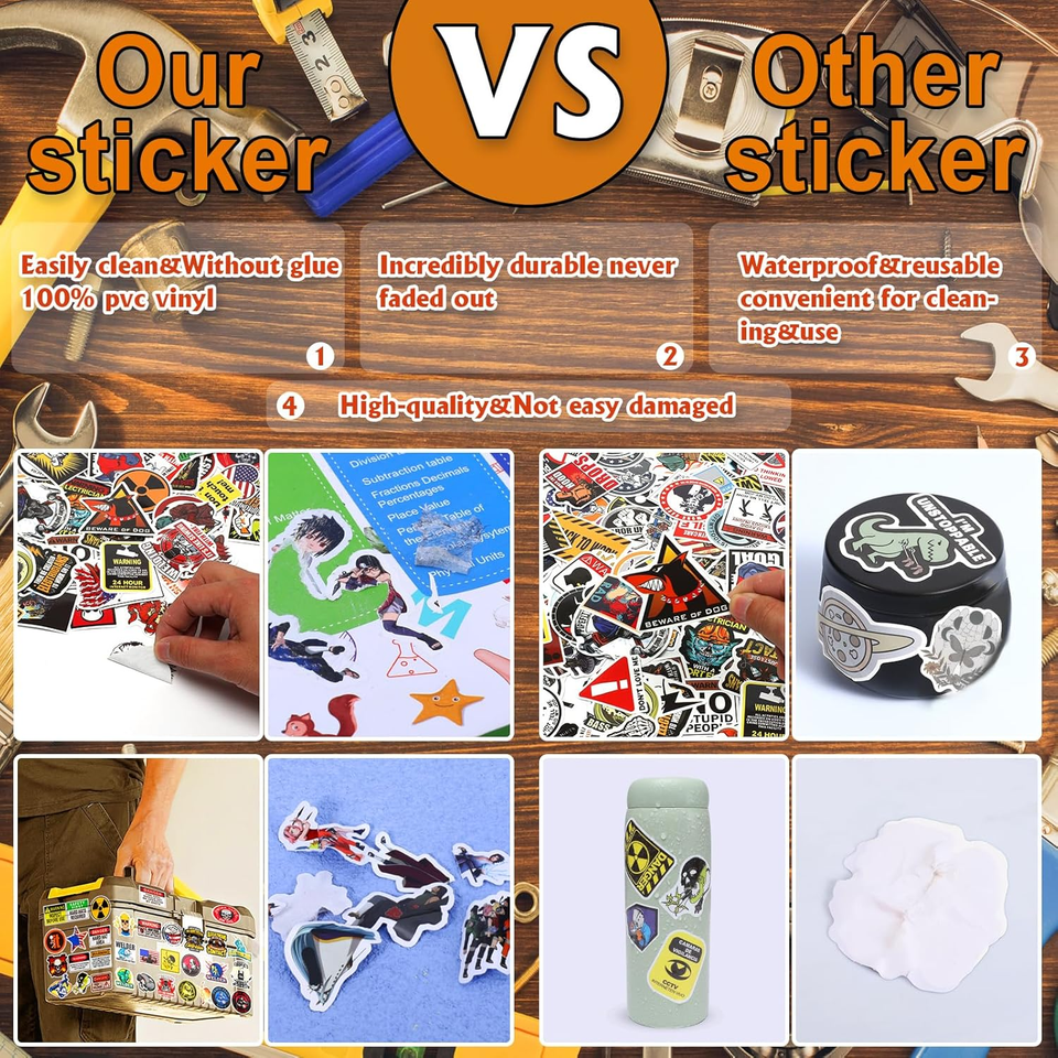 400 Pack Hard Hat Stickers Funny Tool Box Sticker Helmet Welding ...