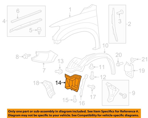 Toyota Tundra Front Fender-liner Splash Shield Extension Right ...