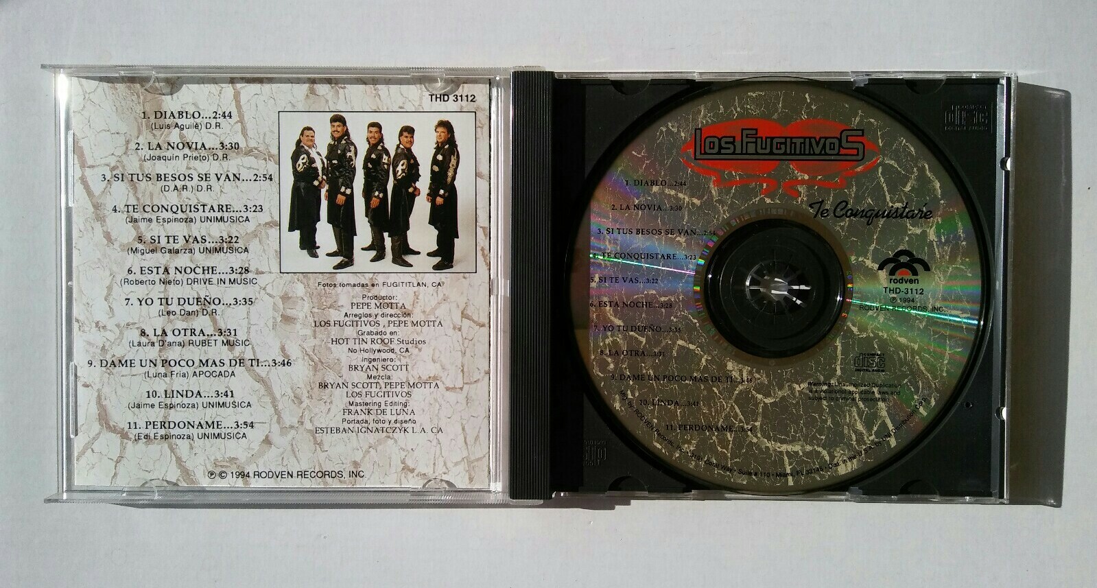 Los Fugitivos Te Conquistare CD 1994 Rodven Records Spanish Latin Like ...