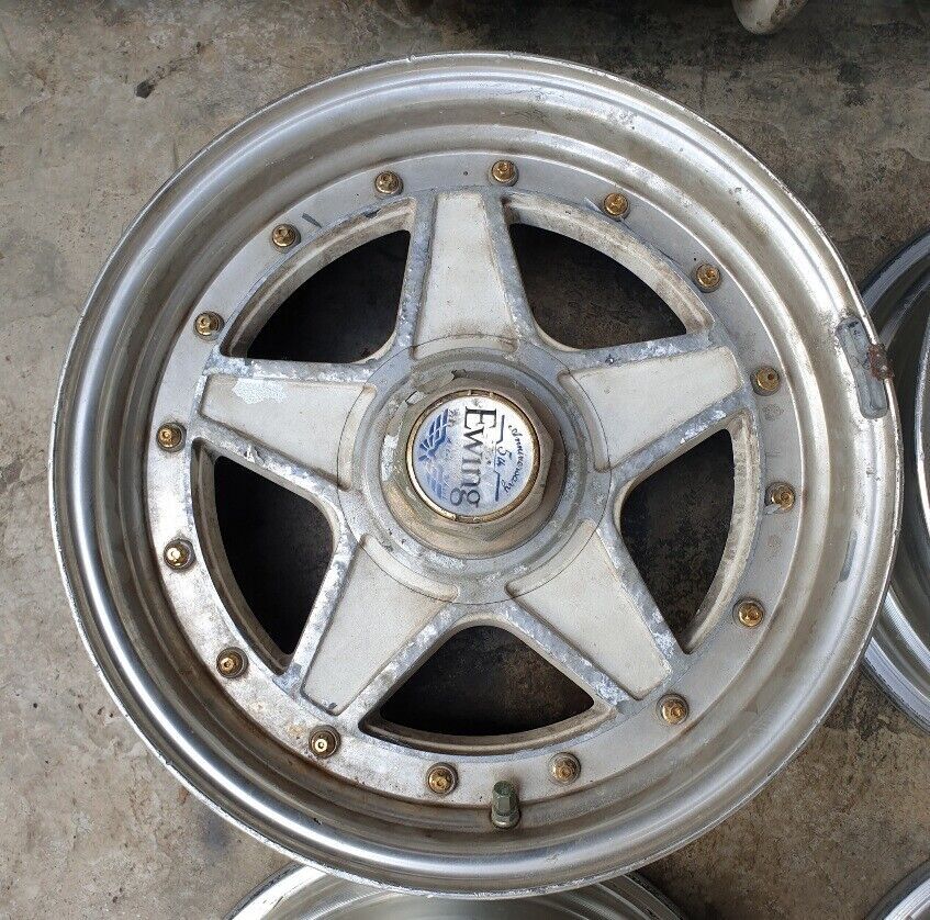 JDM 15" Work Ewing 5spoke wheels for 240Z S30 s130 b110 kp60 114.3x4 ...