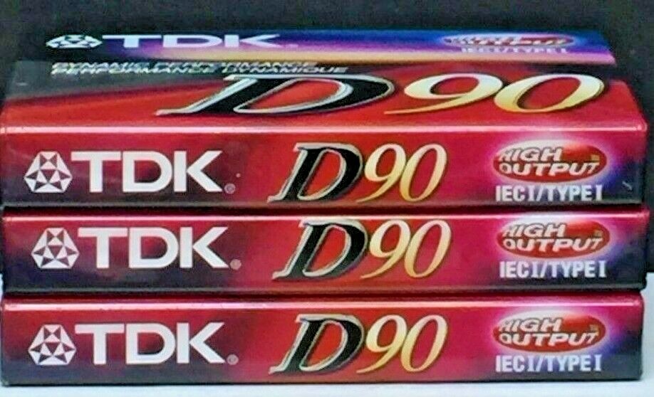 3 TDK D90 High Output 90 Minute Audio Cassette Tapes IEC1 /type 1 | eBay