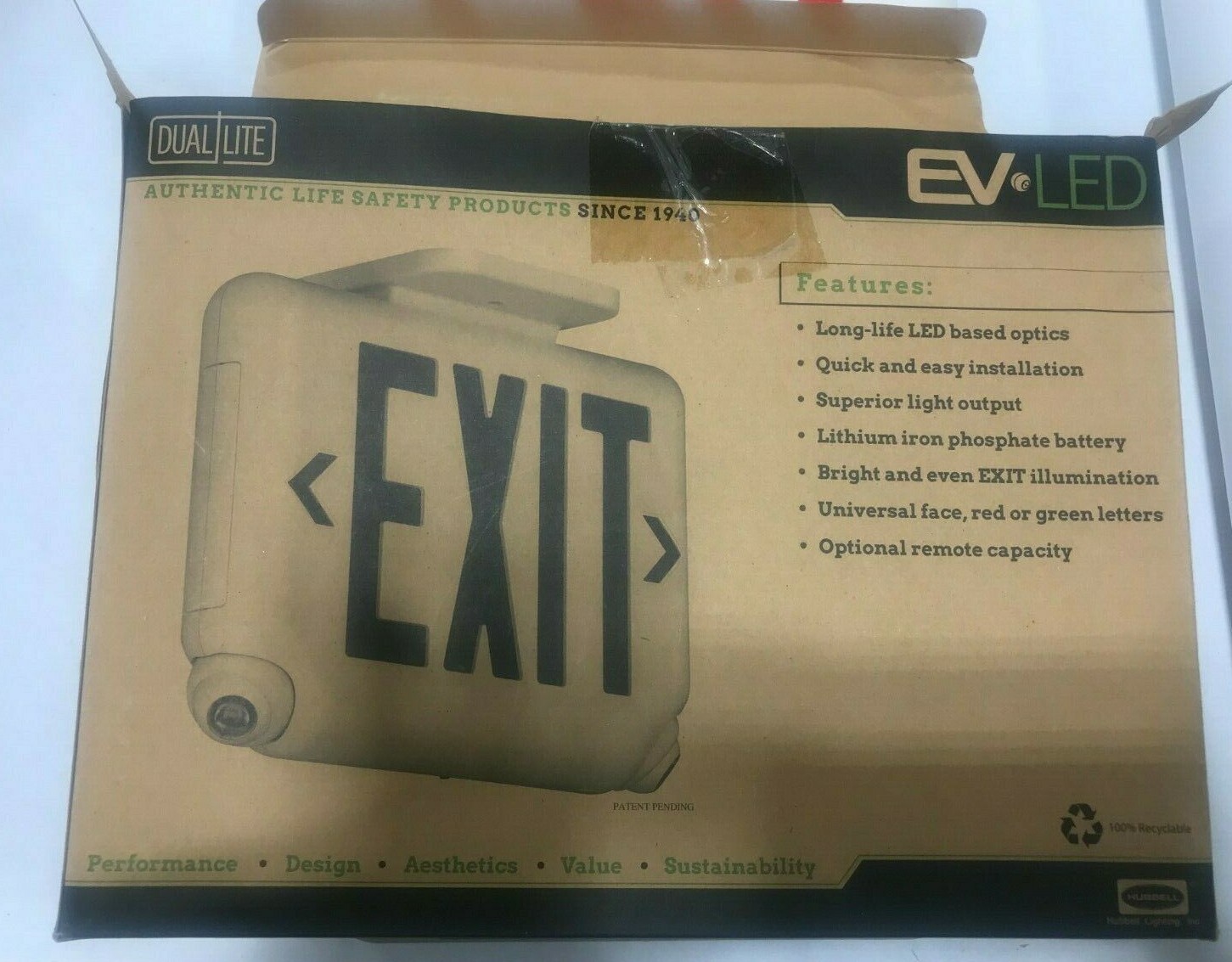 Dual Lite EV LED EVCURWDI-0-WM Exit Light | eBay