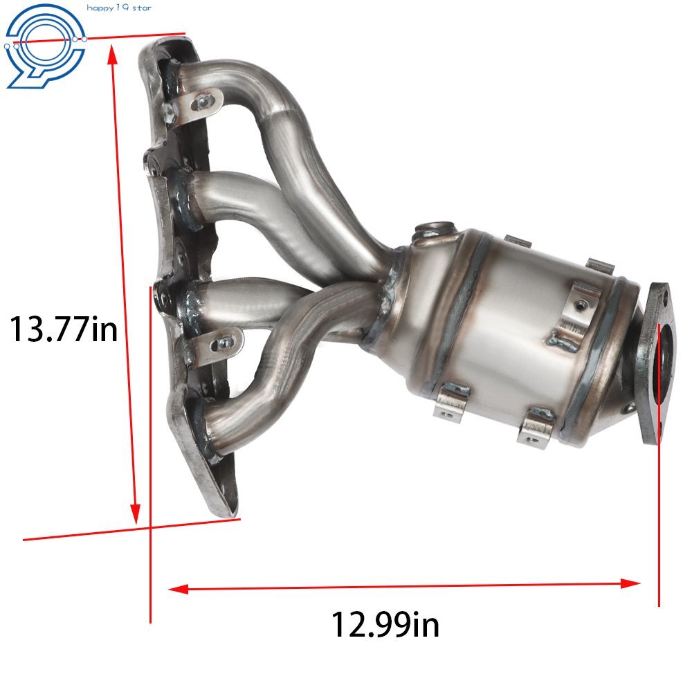 Exhaust Manifold w/ Catalytic Converter for Hyundai Accent Kia Rio ...