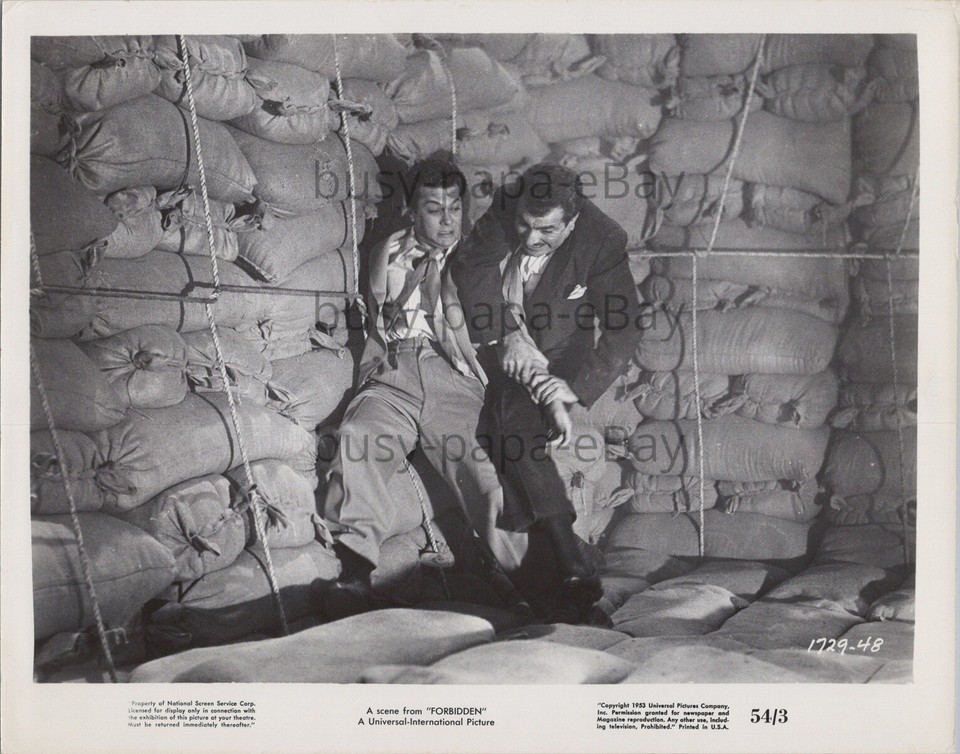 1953 Forbidden Tony Curtis Joanne Dru Lyle Bettger Marvin Miller Press ...