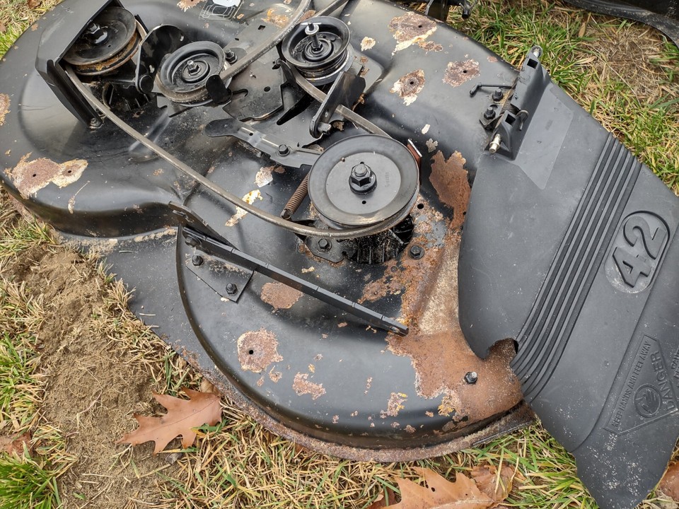 Craftsman Husqvarna 42" Mower Deck Used LOCAL PICKUP MICHIGAN | eBay