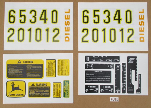 DECAL SET FOR JOHN DEERE DECALS JD 2510 2520 3010 3020 4000 4010 4020 ...
