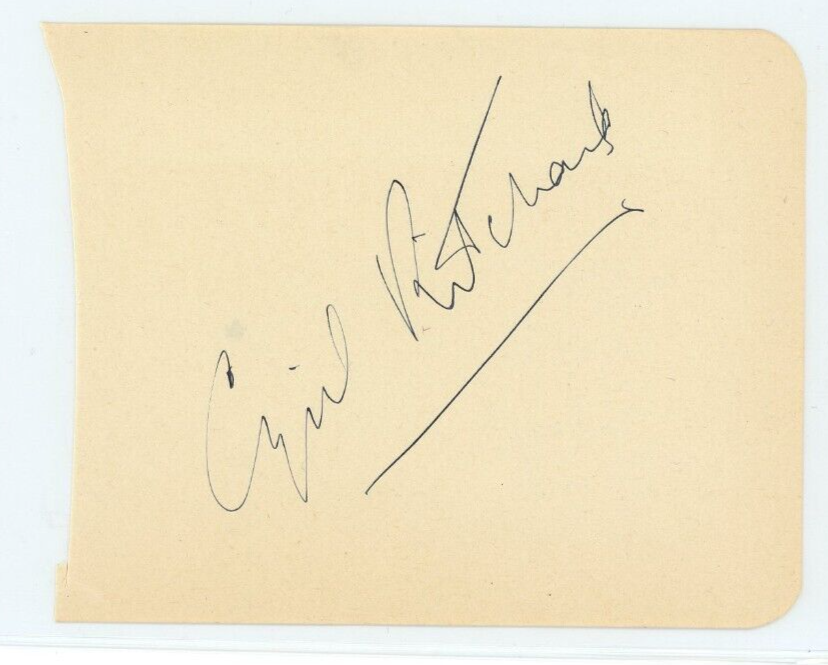 Autographed Album Page stage, screen & TV actor Cyril Ritchard Captain ...