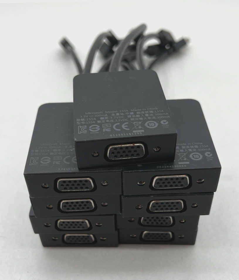 (9) Microsoft Surface 1554 Mini Display Port Male To VGA Video Female ...