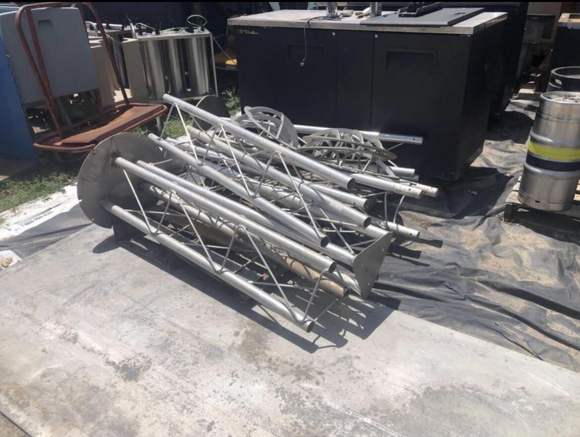 Two Aluminum Truss Stage light Tower 15ft Total Disassembled - (6) 5ft ...