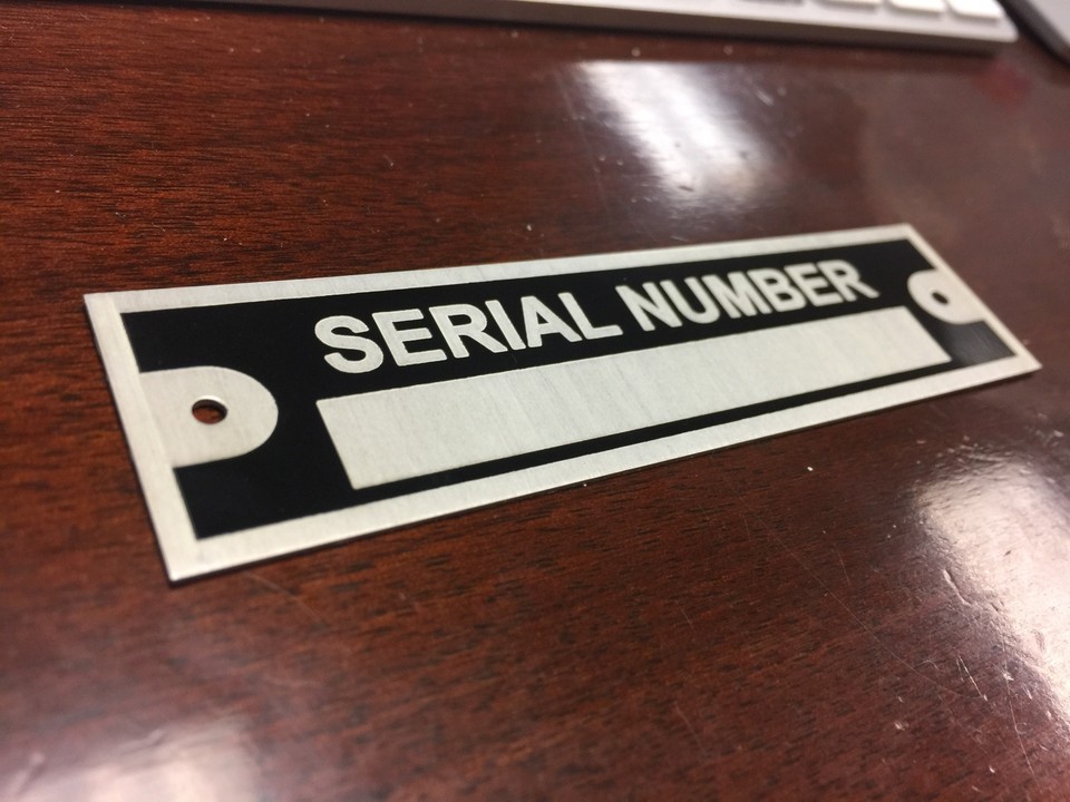 Blank Serial Number Data Plate ID Tag Equipment Trailer Tool New Free ...