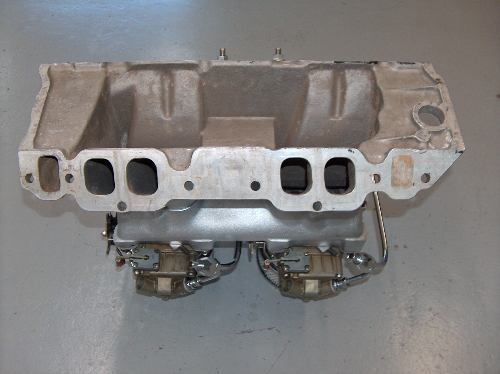 Weiand Bb Chevy Tunnel Ram Intake Manifold 59811913 W2x4 Dual Quad