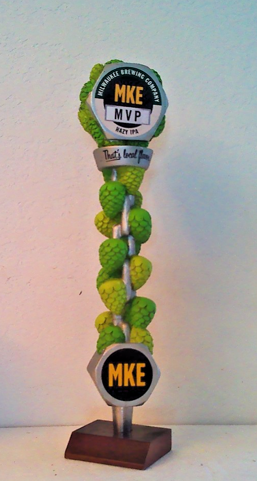 MKE Milwaukee Brewing Company MVP Hazy IPA Hops Tap Handle Knob | eBay