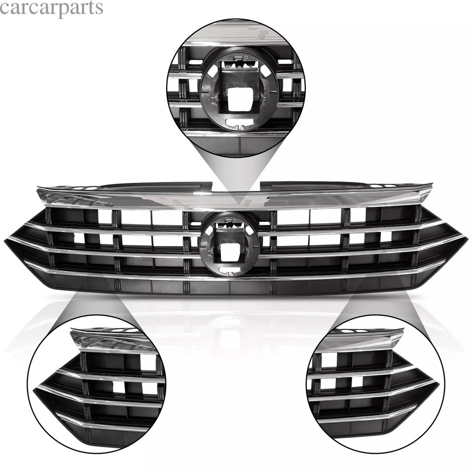 For 2019 2020 2021 Volkswagen VW Jetta Front Bumper Upper Grille w ...