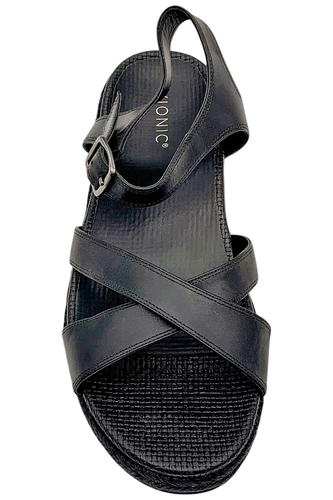 Vionic Mar Leather Jute Wrap Sandals Black | eBay