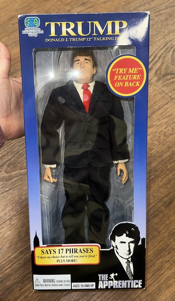 RARE Donald Trump Ice Water 12 Fl Unopened Trump Talking Doll ...