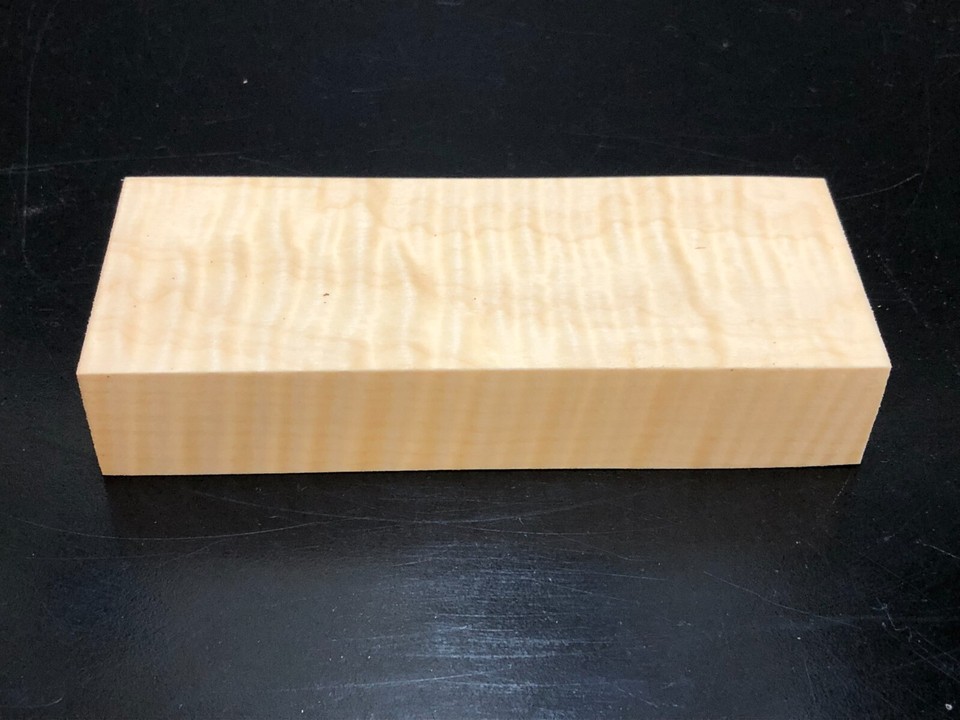 CM23 Curly Maple Knife Block Blank Handle Pistol Grip Wood | eBay