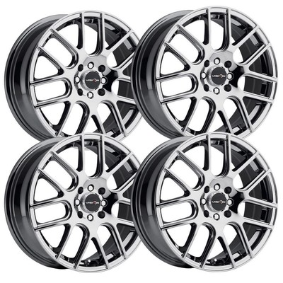 (Set-4) Vision 426H Cross 17x7.5 5x110 40mm Chrome Wheels Rims 17 Inch ...