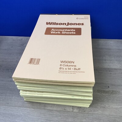 Accountants Work Sheets Wilson Jones WS06N 6 & Genric 7 Column Paper 8 ...