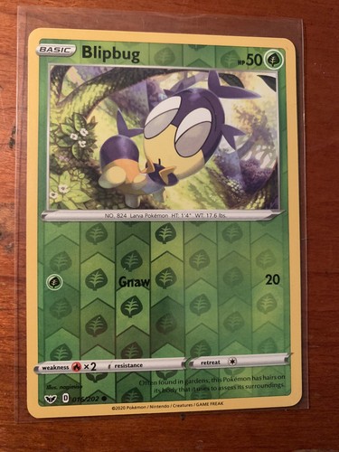 Blipbug 016/202 Reverse Holo Sword & Shield Pokemon Card | eBay