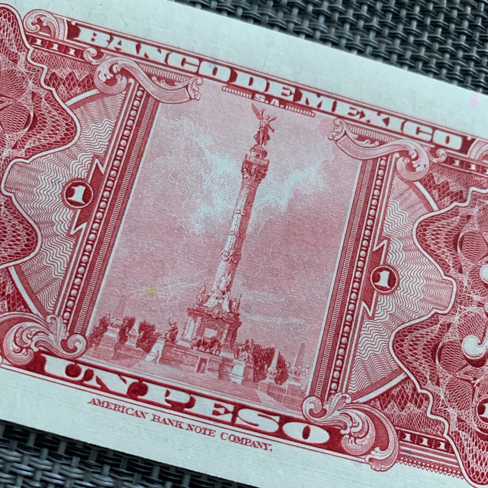 MEXICO Un Peso BANKNOTE 1970 AZTEC CALENDAR Mexican Currency Paper ...