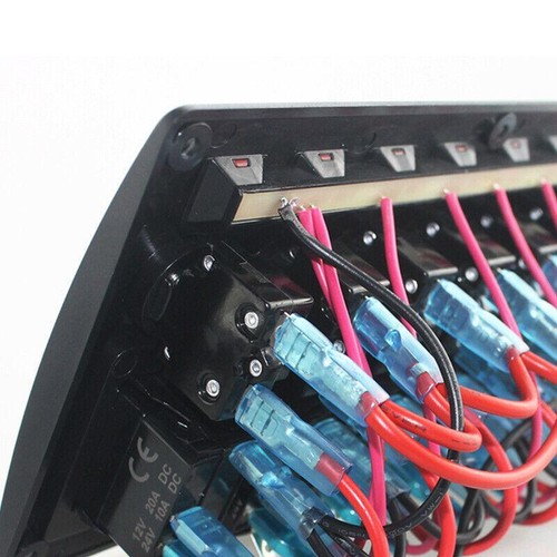 8 Gang Rocker Switch Panel Car Marine Boat Houseboat Circuit Led ...