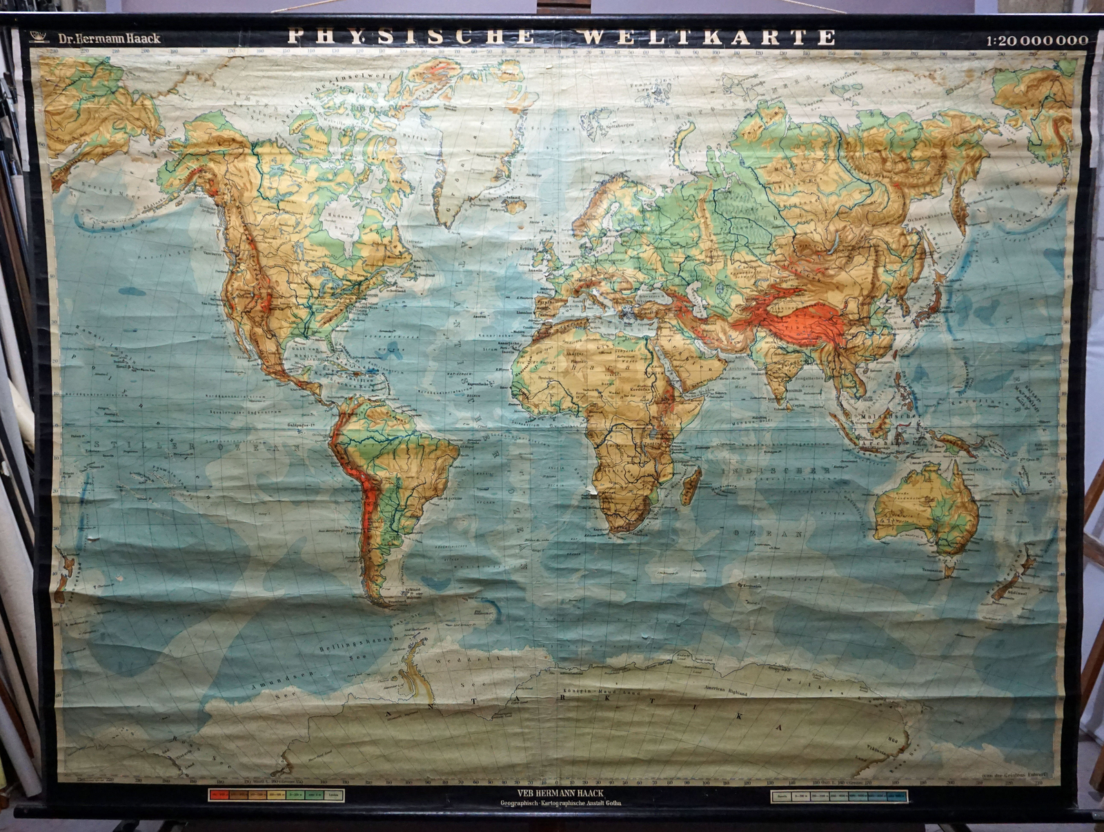 World Map Pull-Down Earth Poster Wall Chart Earthly Grounded Decoration | eBay