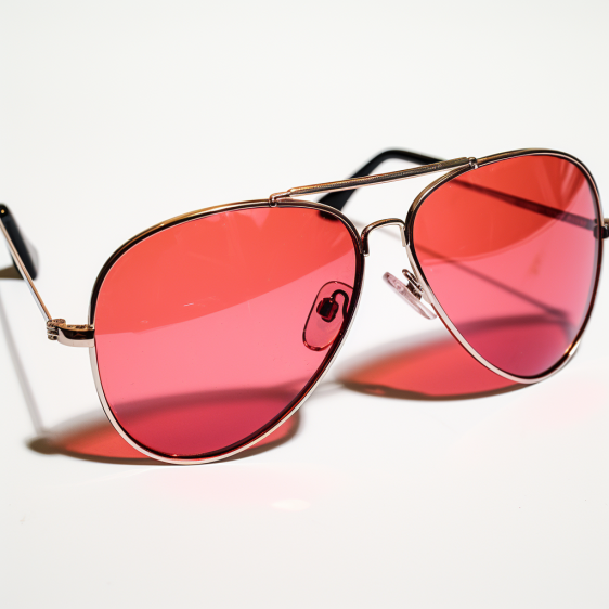 RED LENS AVIATOR STYLE MEN WOMEN SUNGLASSES SILVER METAL FRAME SHADES ...