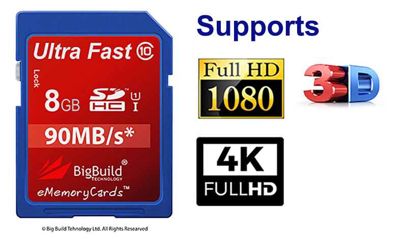 8GB Memory card for Sony Cyber shot DSC HX90 Camera, 90MB/s Class 10 ...