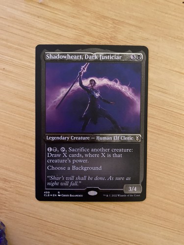 MTG 1x Shadowheart, Dark Justiciar - Etched Foil - Commanders BFBG - NM ...
