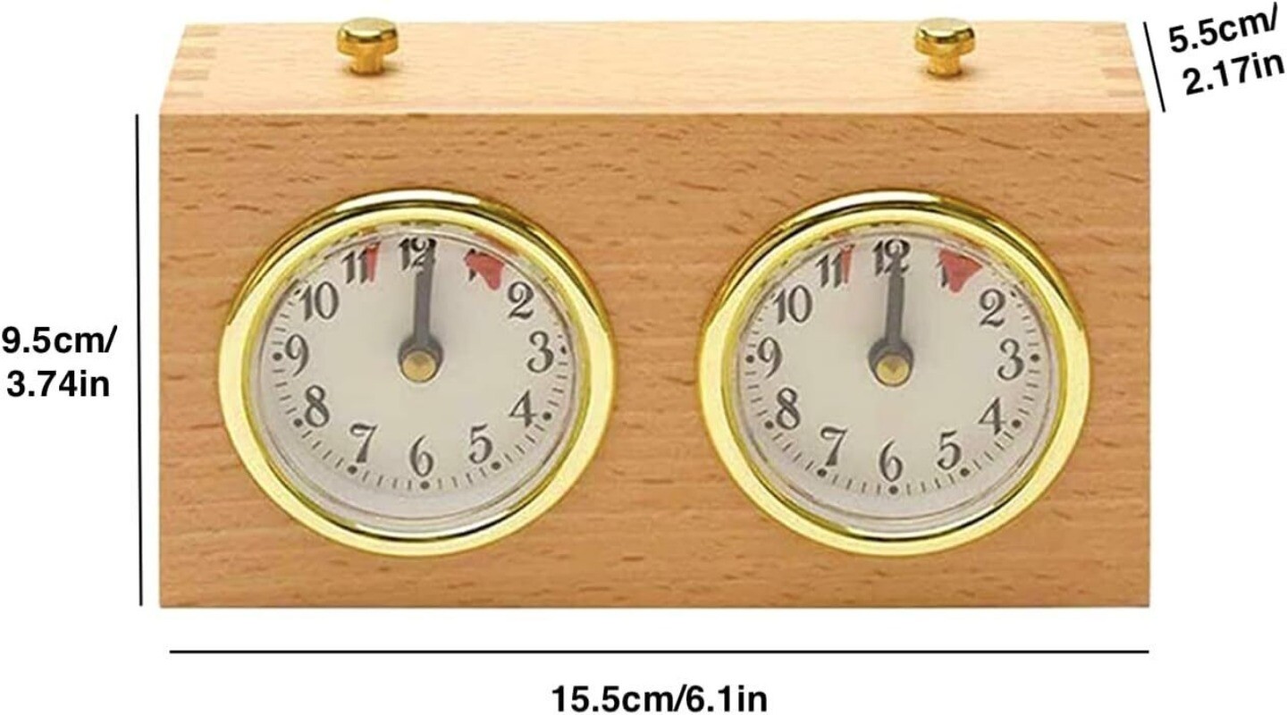 Vintage Wooden Case Mechanical Chinese Chess & Go Tournament Timer Tool ...