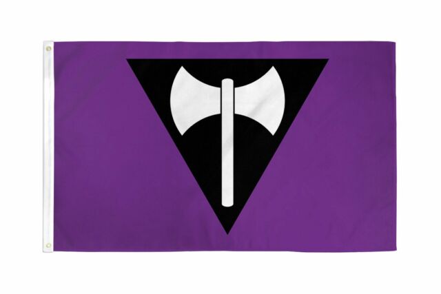 Purple Lesbian Pride Flag 3x5 Lgbtqia Lesbian Pride Labrys Lesbian Ax