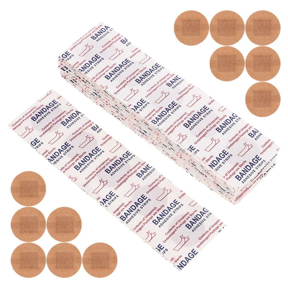 5 PCS Finger Bandages Small Round Adhesive Pads for Wounds Fabric ...