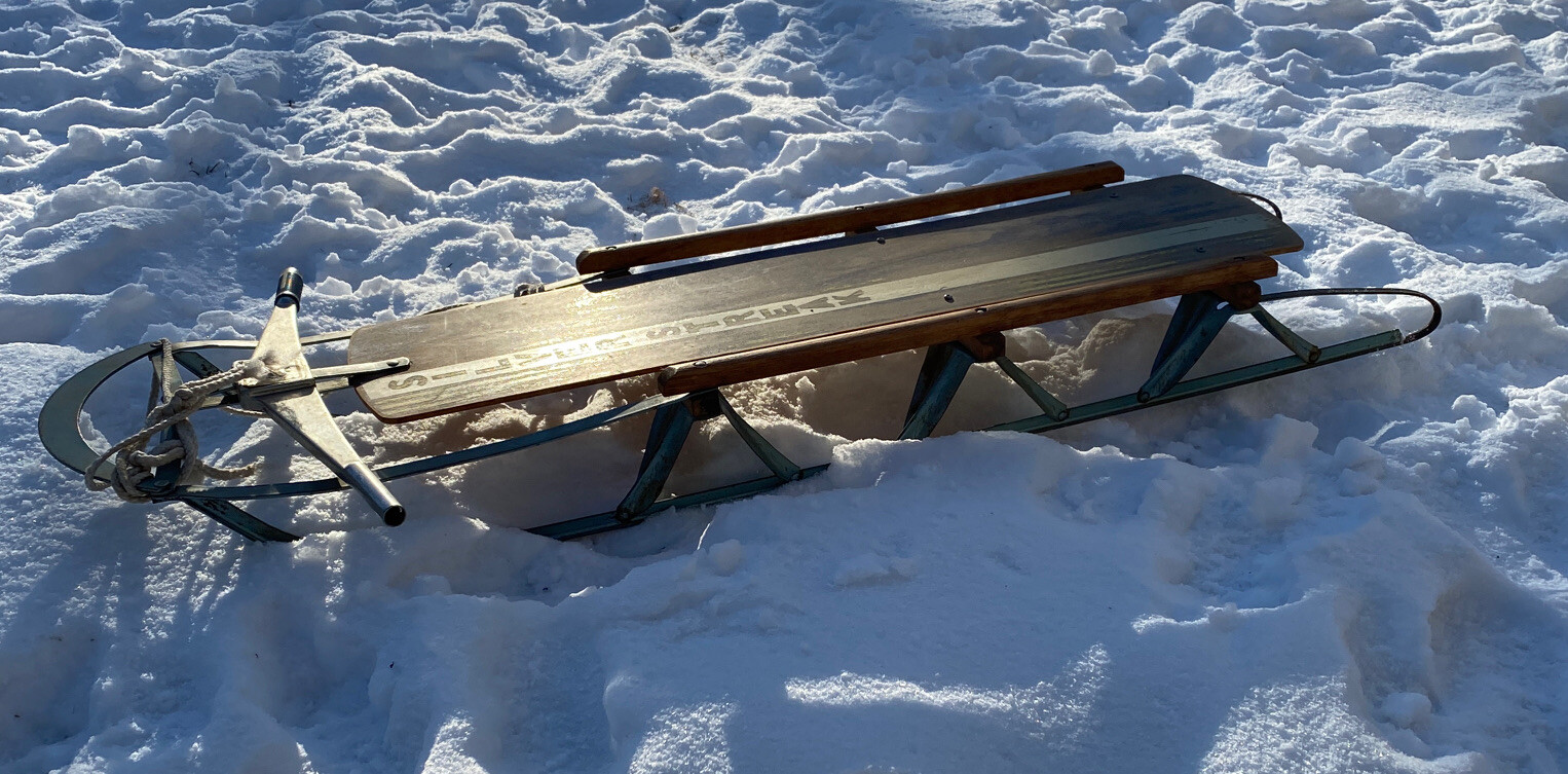 Vintage 1960s - 1970’s Silver Streak Garton Winter Snow Sled Blue ...