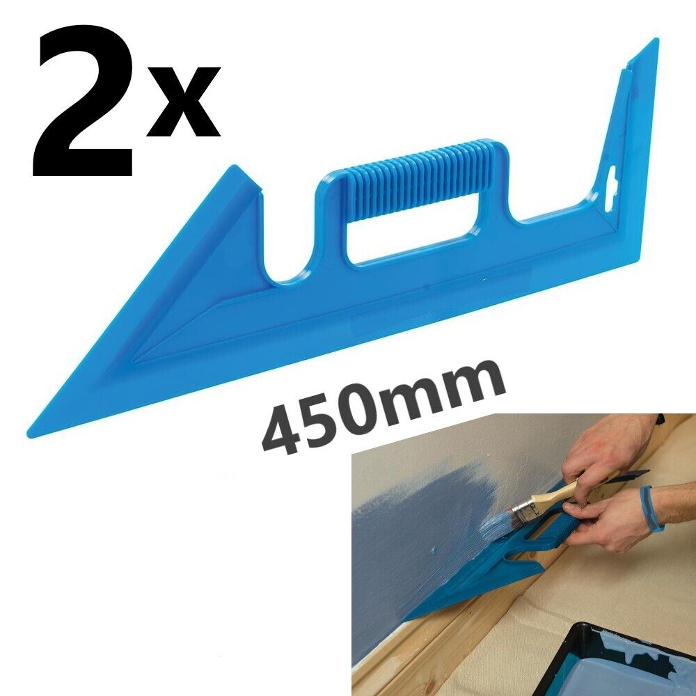 2x 450mm Paint Shield Straight 45 90 Edge Protects Skirting Glass Tile ...