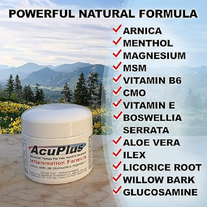 AcuPlus Pain Relief Cream - Relief and Recovery Bursitis, Tendonitis ...