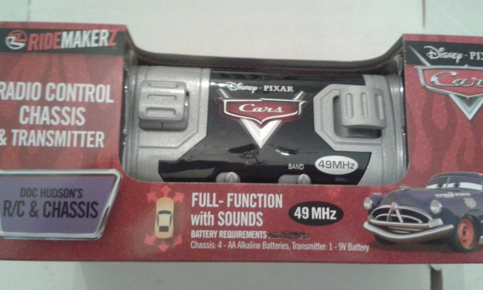 DISNEY. PIXAR CARS RIDEMAKERZ RADIO CONTROL CHASSIS &TRANSMITTER FULL ...