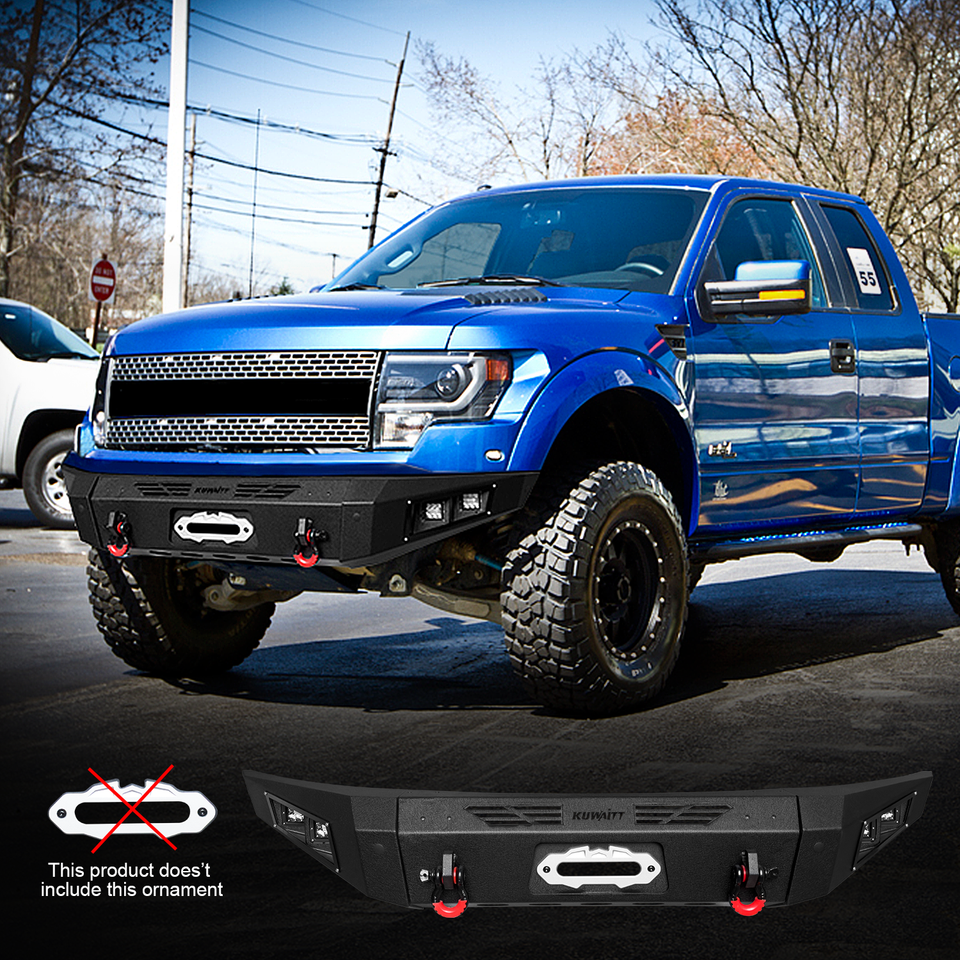 MARSITTER Front/Rear Bumper W/Winch Plate&Lights For 10-14 Ford F150 ...