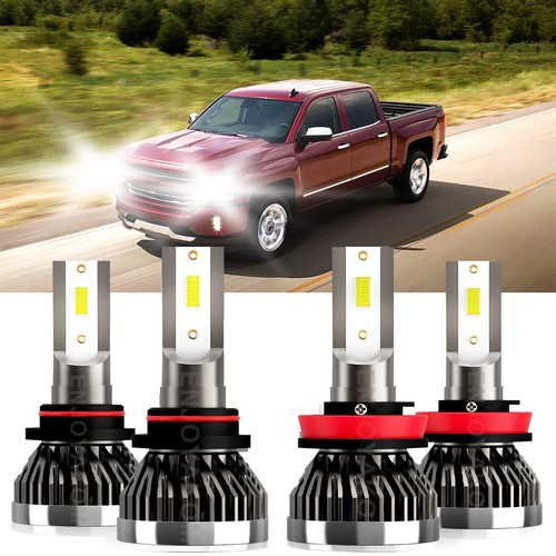 For Chevy Silverado 2500HD 2013 Super Bright White LED Headlights HIGH ...