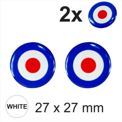 2x 27 mm Diameter Air Force Target Mod Scooter Vespa Round Sticker ...